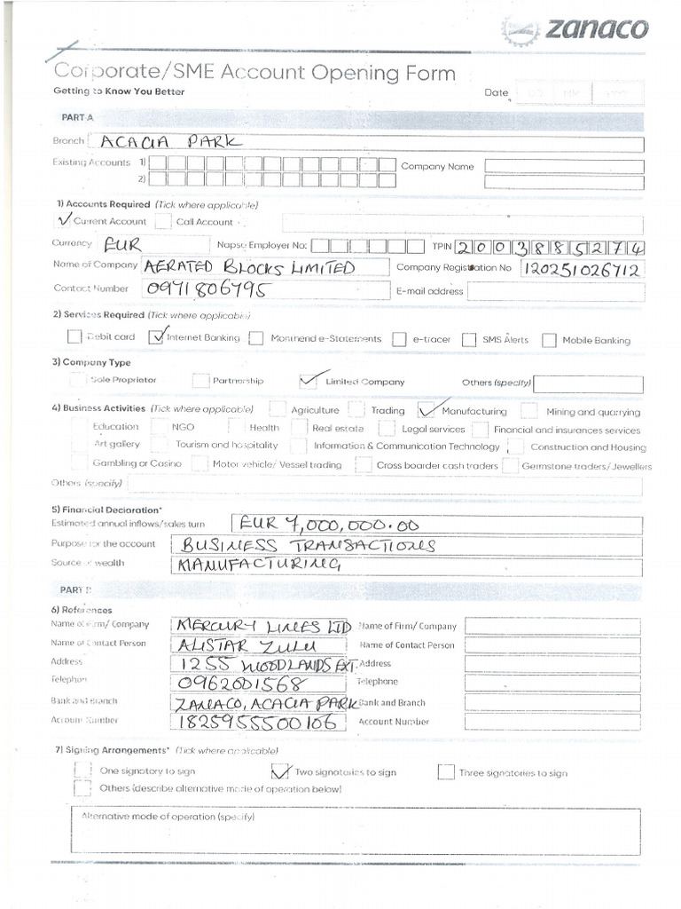 Account Opening Form | PDF