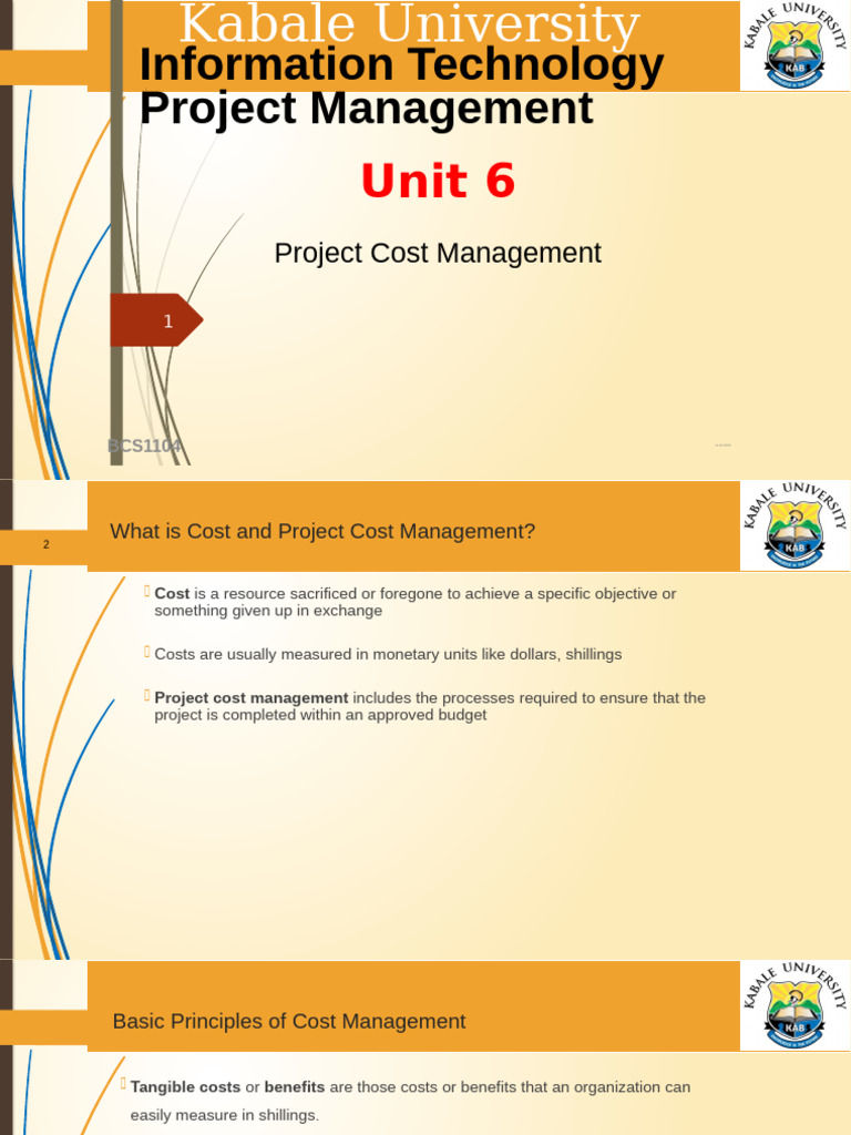 Unit 6-Project Cost Management | PDF | Cost Accounting | Business