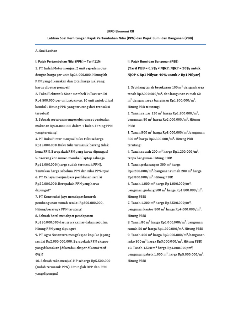 LKPD PPN PBB | PDF