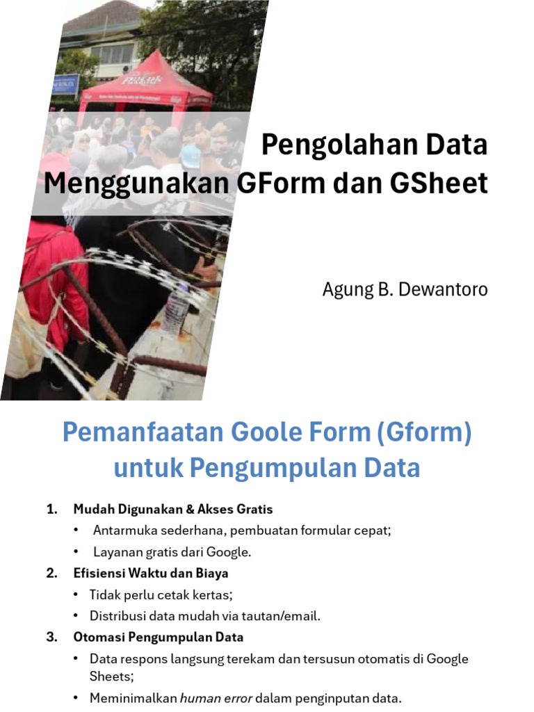 Pengolahan Data Menggunakan GForm Dan GSheet | PDF