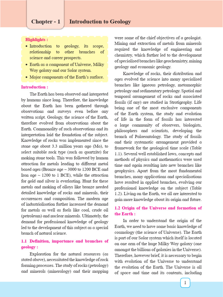 Introduction to Geology and Earth Science | PDF | Universe | Earth