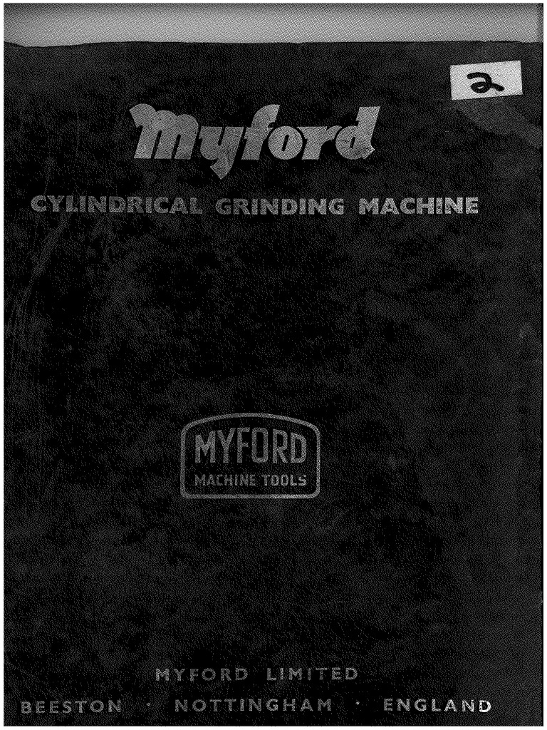 Myford Cylindrical Grinding Machine | PDF