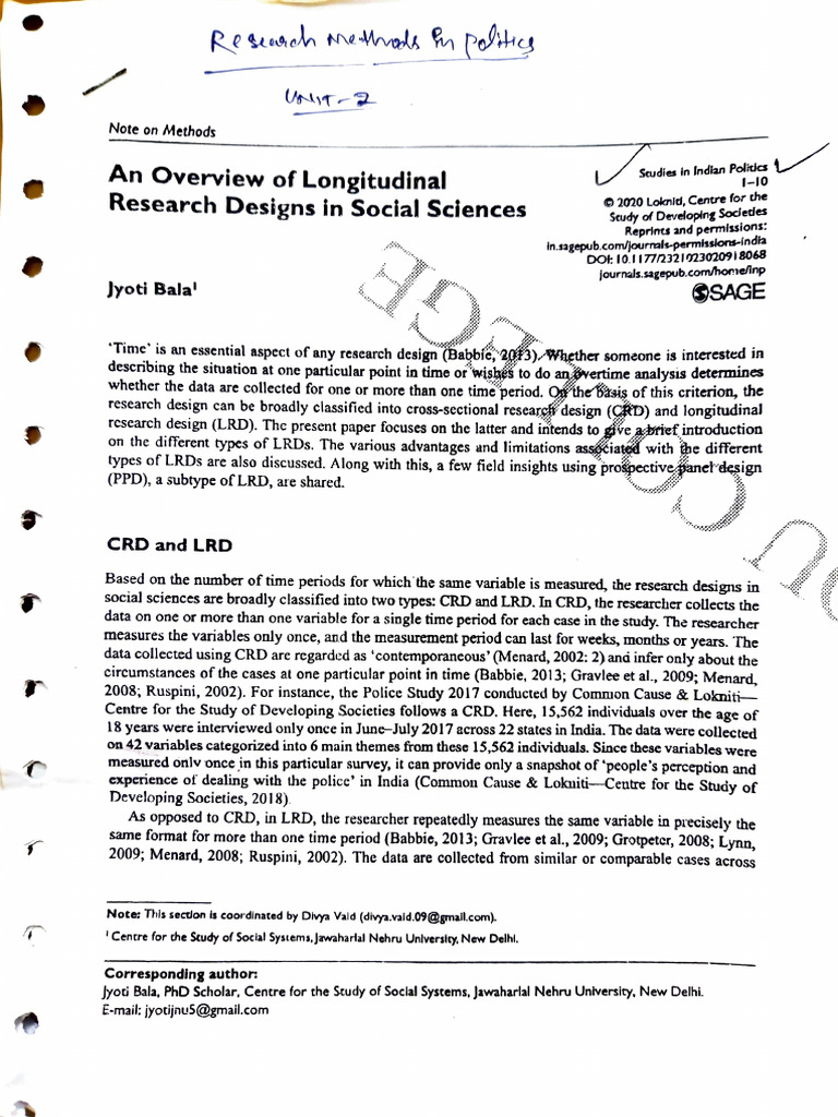 Longitudinal Research Designs Overview | PDF | Sampling (Statistics ...
