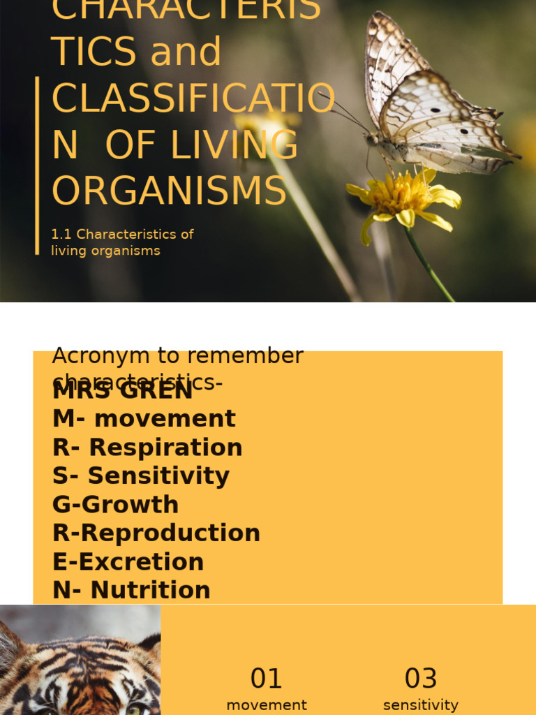 Characteristics of Living Organisms | PDF | Excretion | Respiratory System
