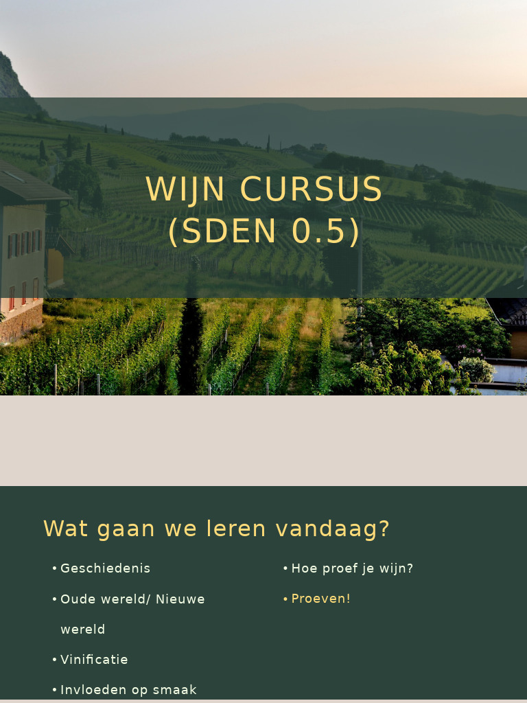 Wijn Cursus (Sden1) | PDF