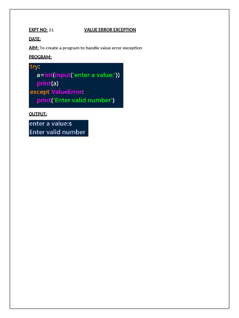 Handling Common Python Exceptions | PDF