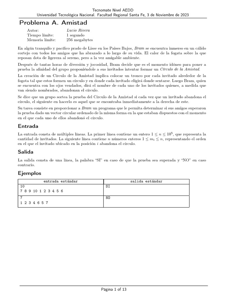Problemset Tecnomate 2023 Nivel AEDD | PDF | Contraseña | Error de ...
