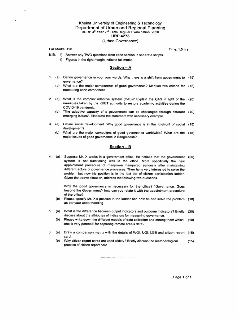 4th Year 2nd Term Exam 2020 | PDF