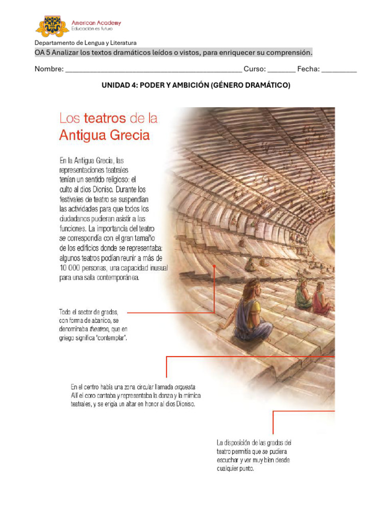 OA 5 Textos Dramáticos 2 Medio | PDF