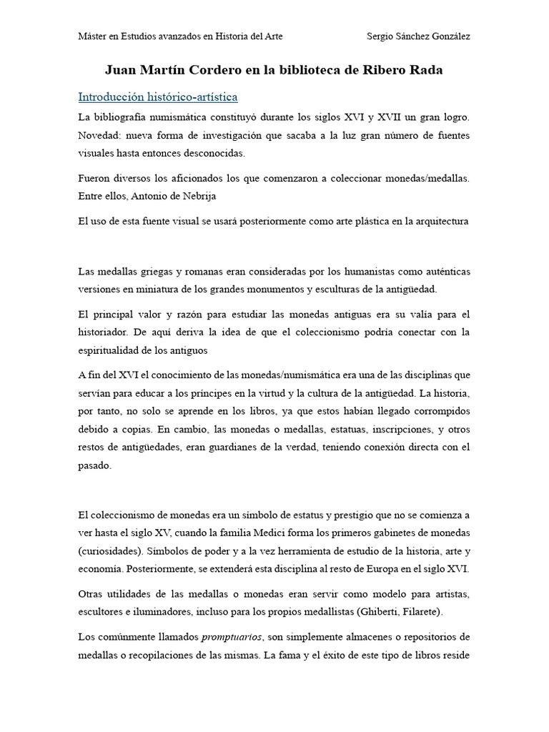 Libro de Numismática - Martín Cordero | PDF | Renacimiento | Libros