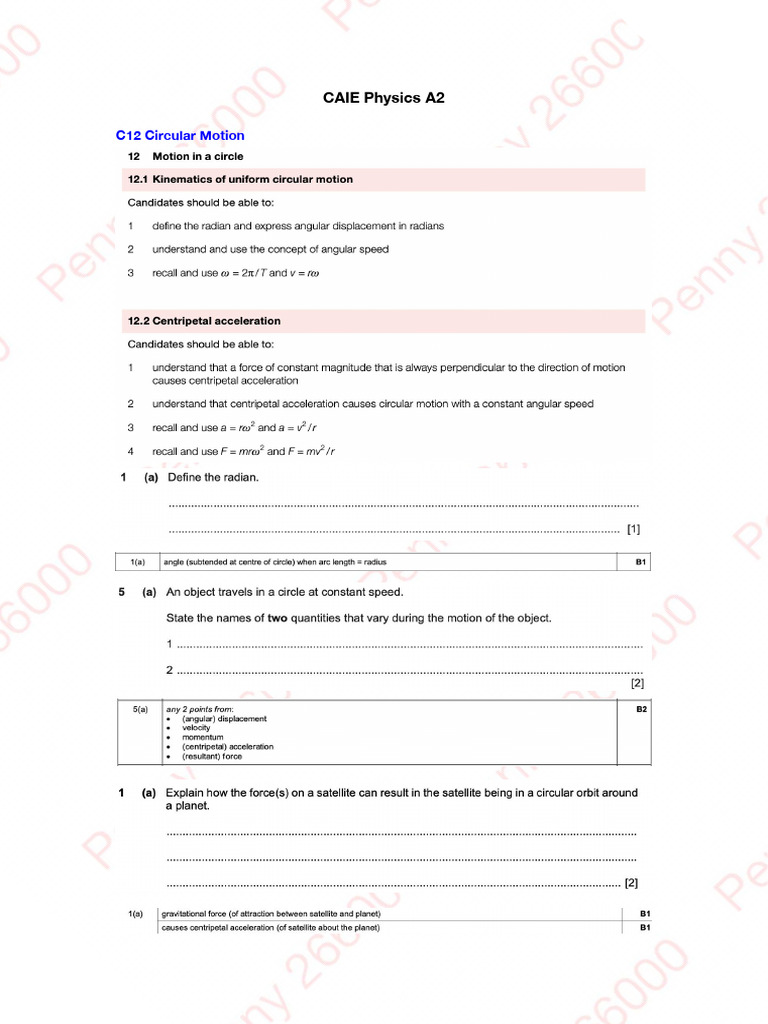 CAIE Physics A2文字题整理 | PDF