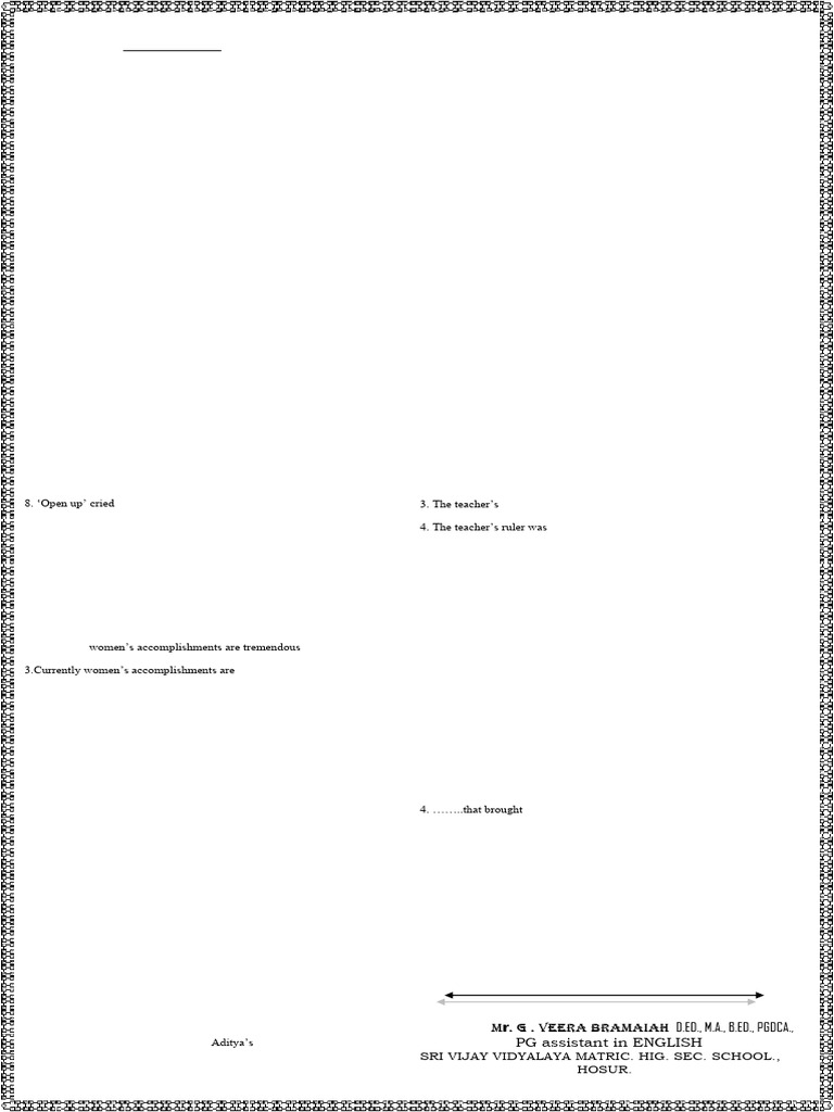 10th English - Synonyms and Antonyms with answers | PDF