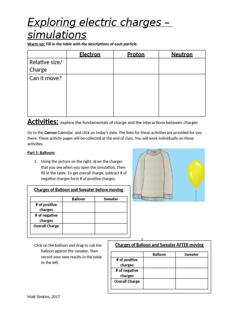 static electricity ballons and carpets | PDF | Electric Charge | Electron