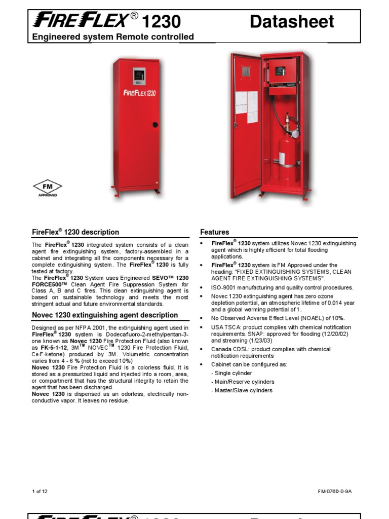 Novec 1230 Extinguishing Agent Description | PDF | Switch | Valve