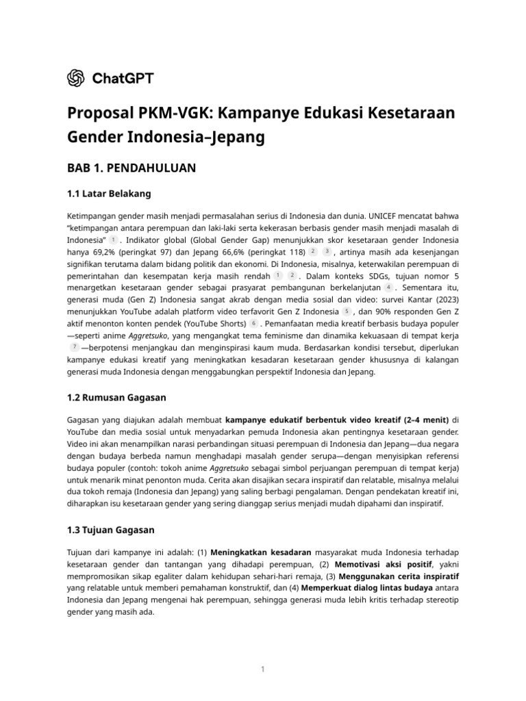 Kampanye Edukasi Kesetaraan Gender Gen Z | PDF