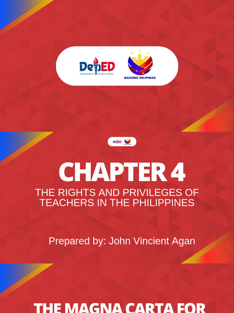Agan John Vincient e. the Rights and Privileges of Teachers in the ...