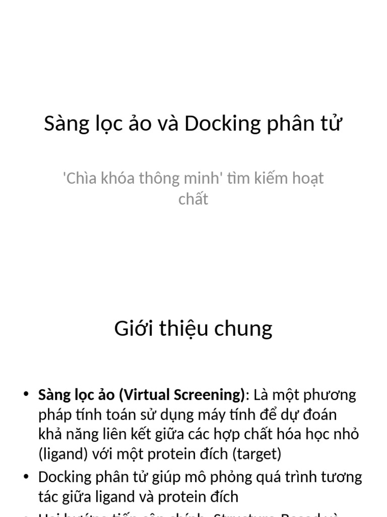 Sang Loc Ao Va Docking Phan Tu | PDF