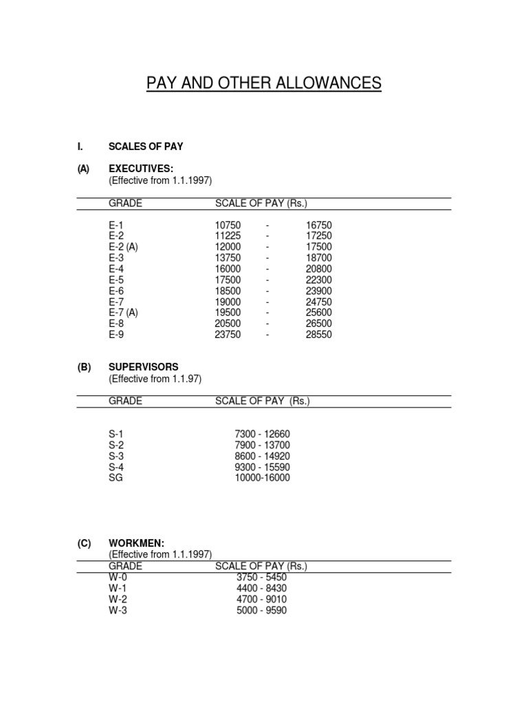 Pay and Other Allowances | PDF | Taxicab | Employment