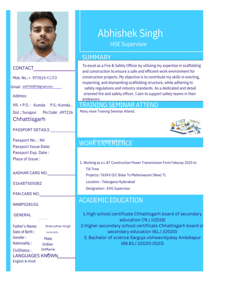 Abhishek Singh CV | PDF