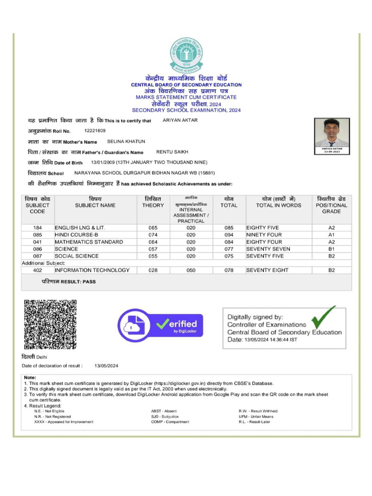 Marksheet Compressed | PDF