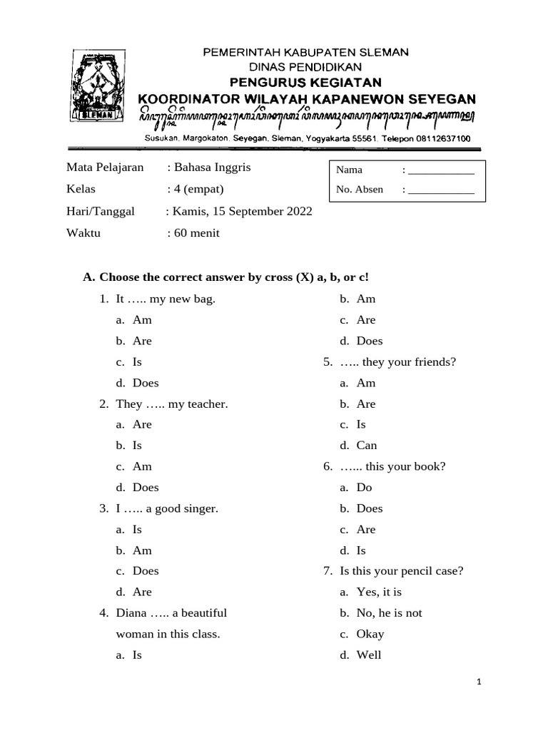 Pts Inggris Kelas 4 | PDF | Chess Theory | Chess