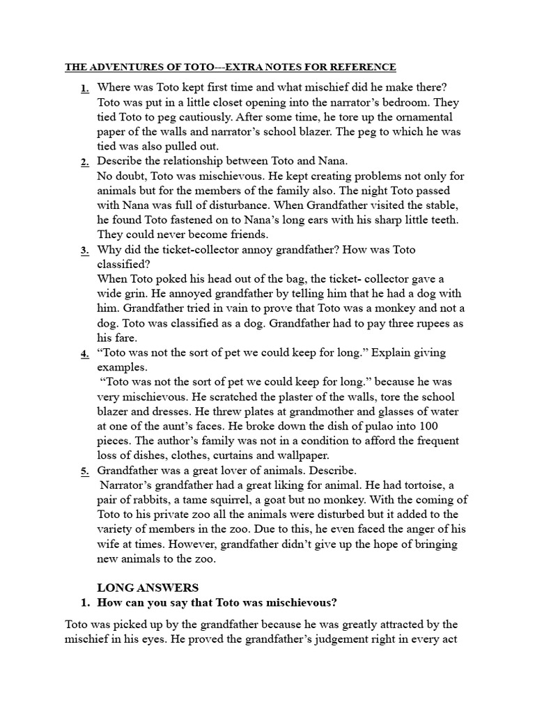 The Adventures of Toto 2 | PDF