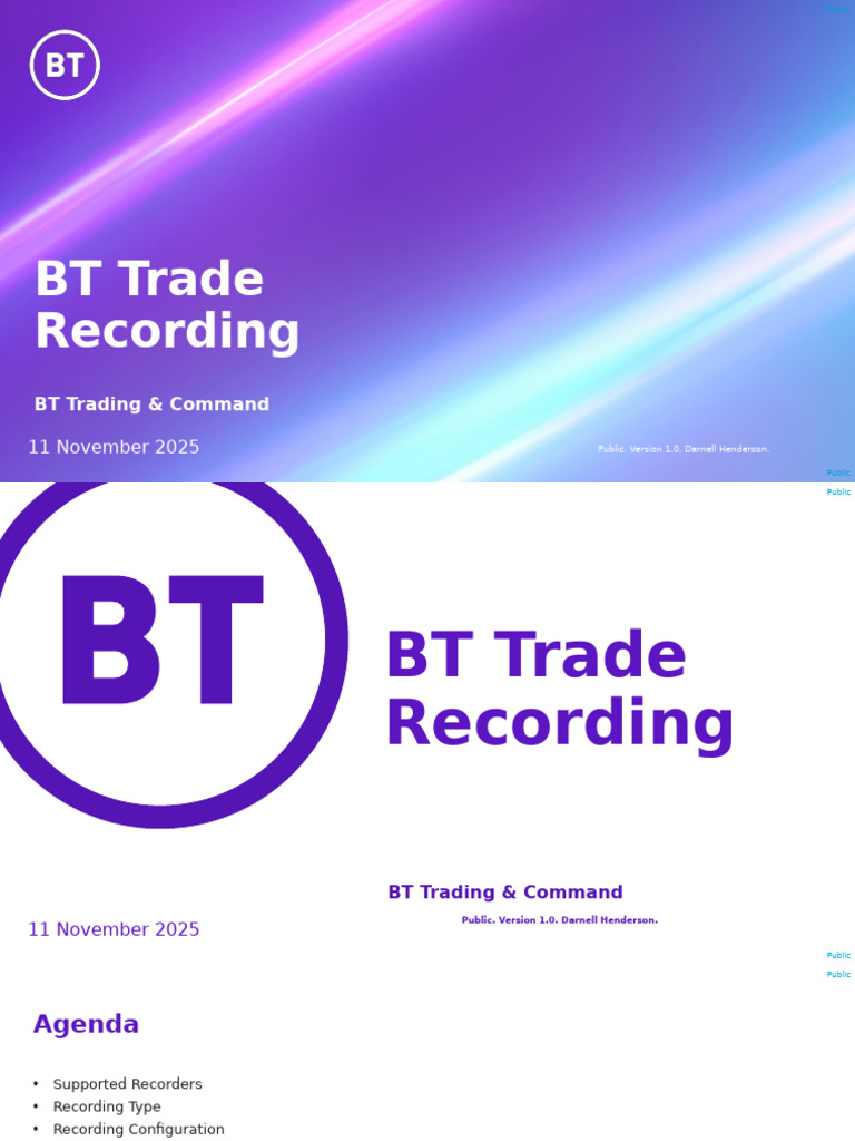 BT Trade Recording | PDF | Computing | Telecommunications
