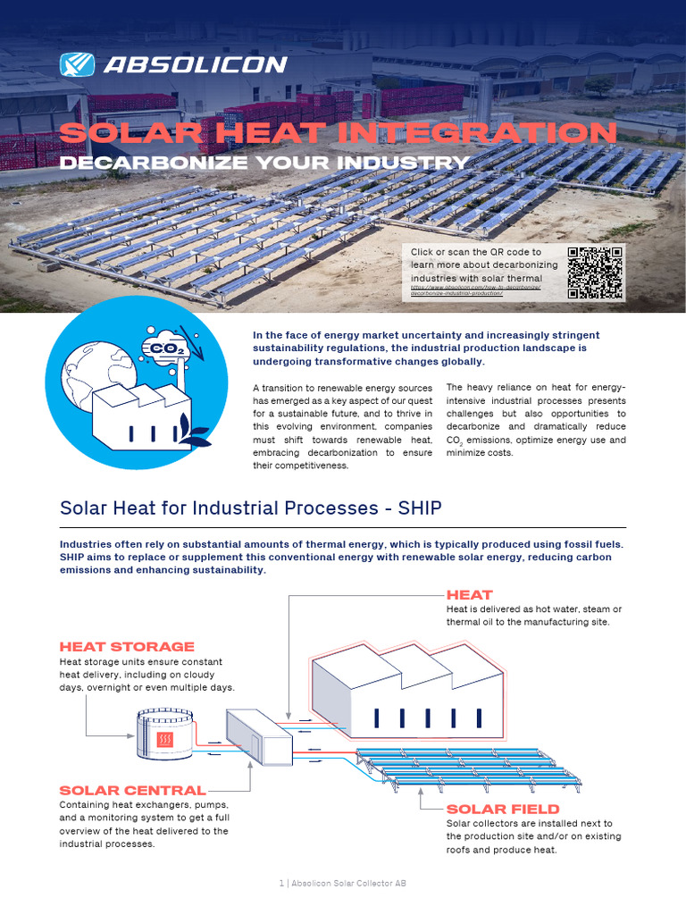 Absolicon Fact-Sheet SOLAR-HEAT-INTEGRATION 250320 | PDF | Climate ...
