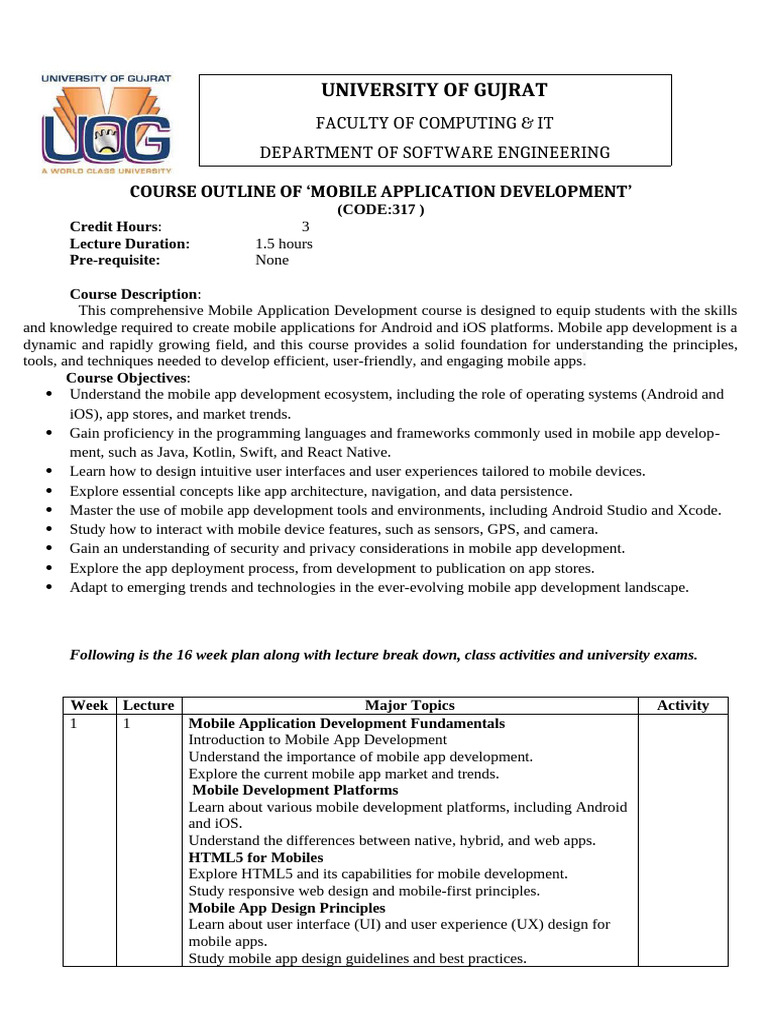 Mobile Application Development-Se-101 | PDF | Mobile App | Android (Operating System)