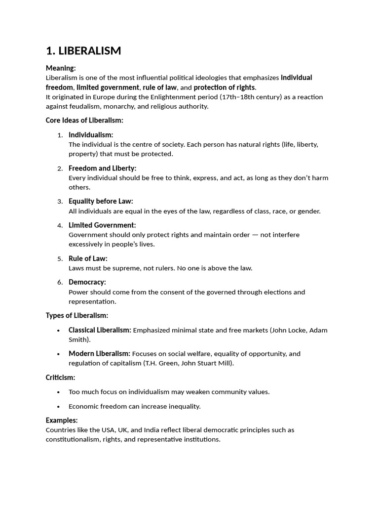 Liberalism | PDF | Liberalism | Socialism