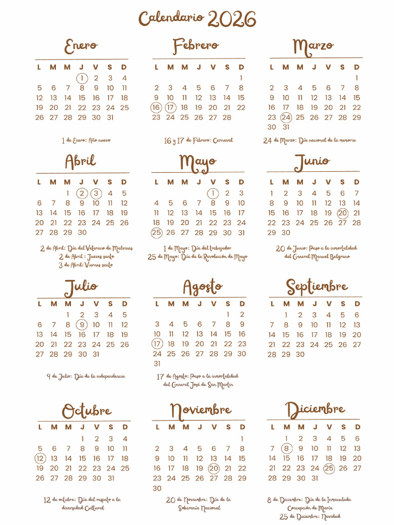 Calendario 2026 2 | PDF