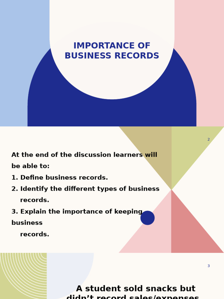 Importance of Business Records | PDF | Business | Taxes