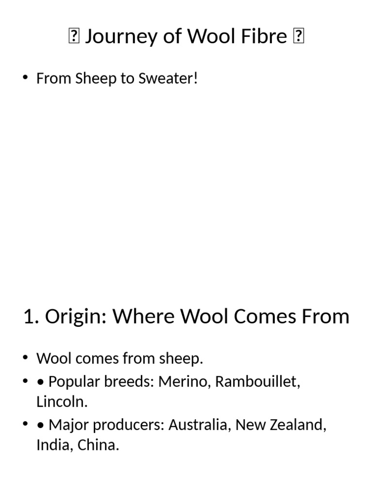 Wool Fibre: From Sheep to Sweater | PDF