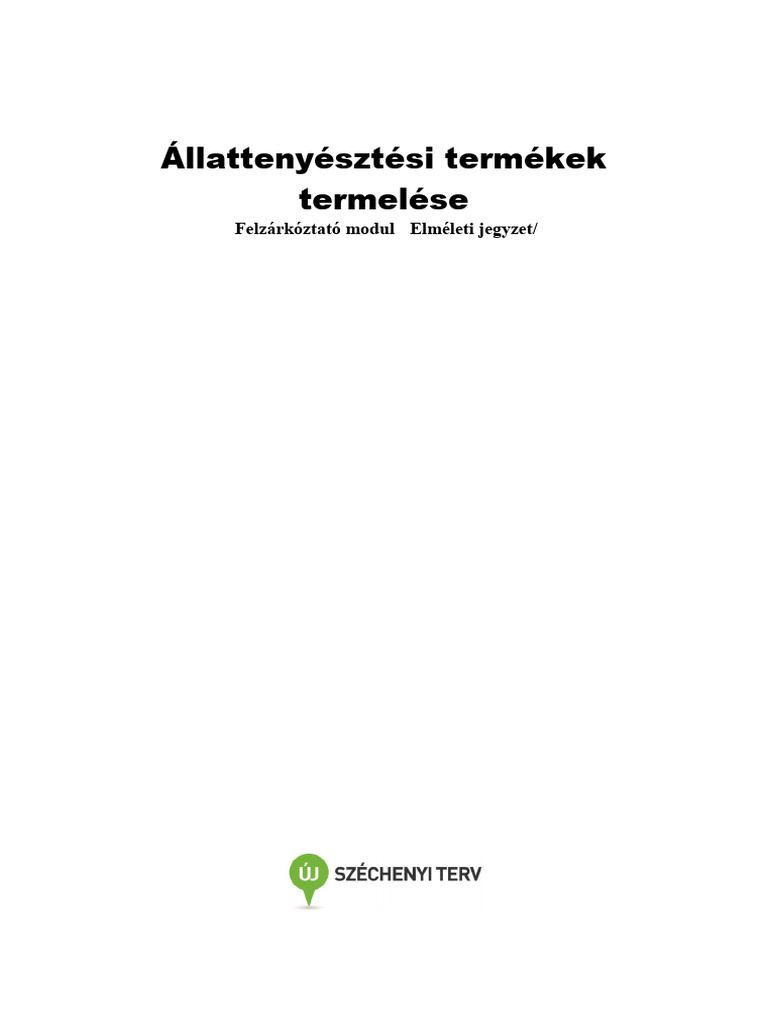 Allattenyesztesi Termekek Termelese Elmeleti Jegyzet | PDF