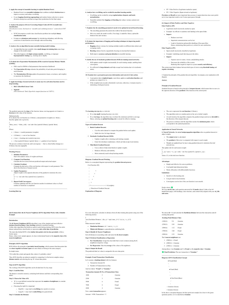 aiml asnwer 1_removed (2) (1) | PDF | Statistical Classification | Learning