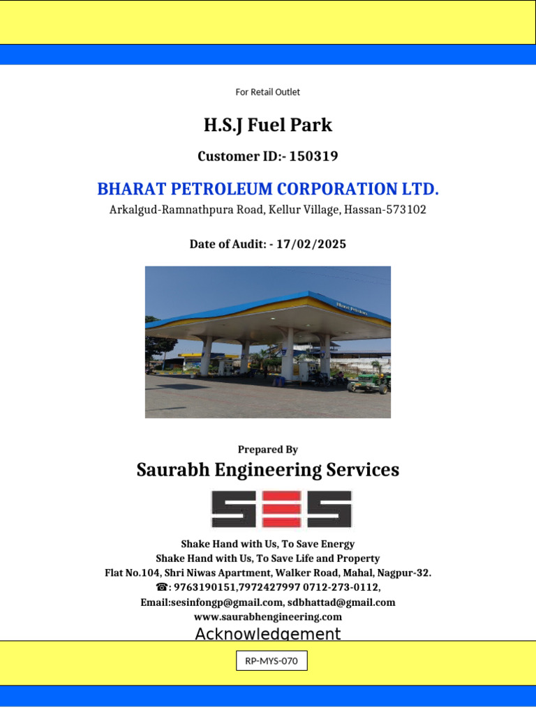 H.S.J Fuel Park 150319 | PDF | Electrical Wiring | Power (Physics)