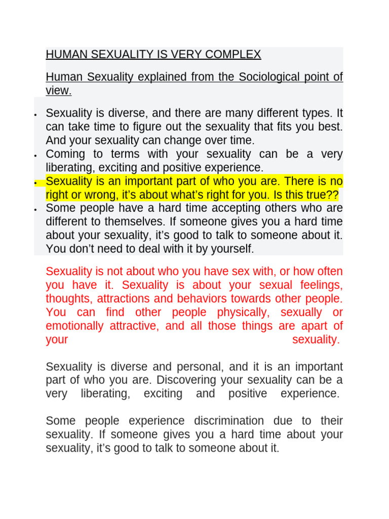 Sexuality Explained | PDF | Heterosexuality | Sexual Orientation