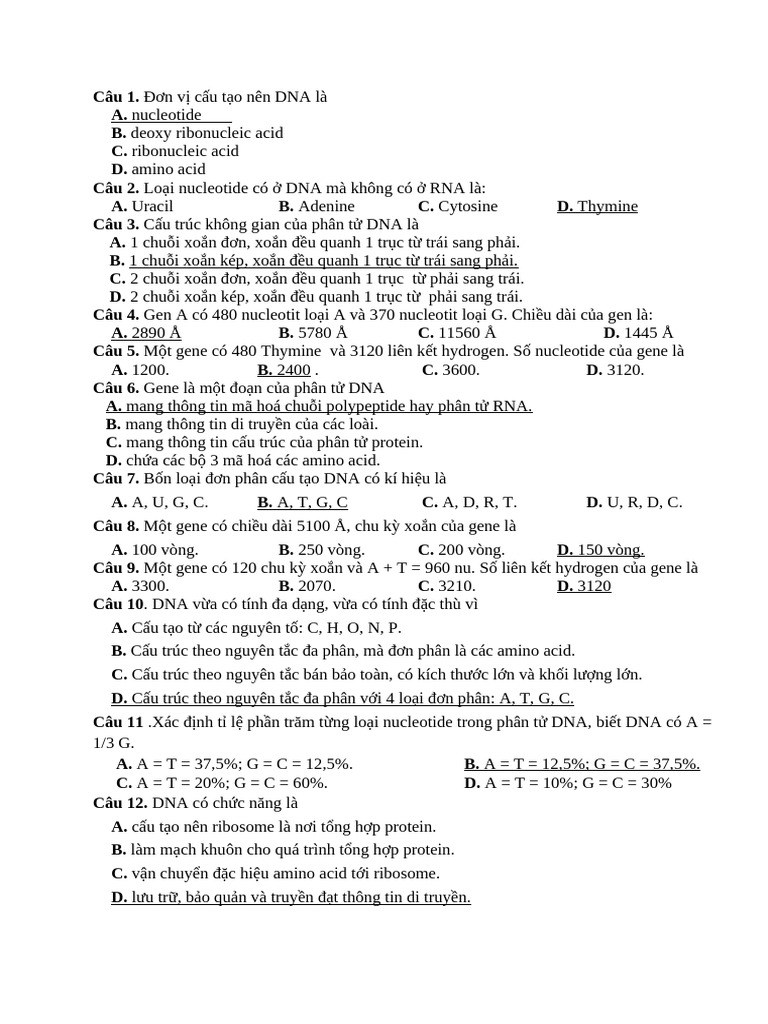 DNA Và Gene | PDF