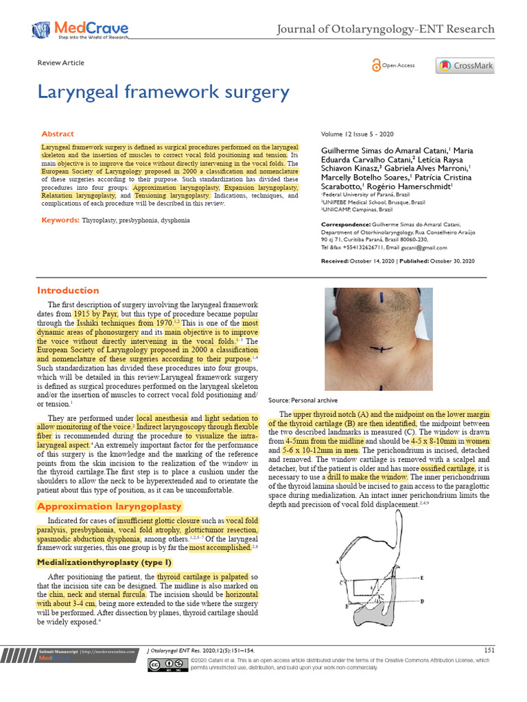 Laryngeal Framework Surgery Overview | PDF | Larynx | Otorhinolaryngology