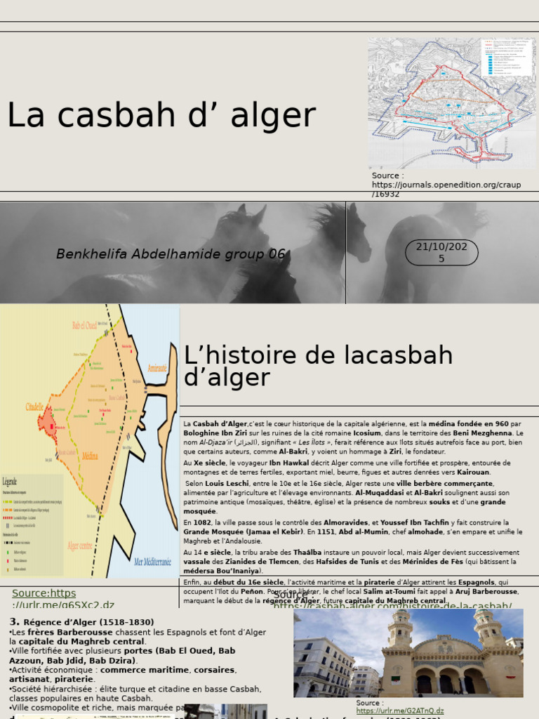 Histoire et caractéristiques de la Casbah d'Alger | PDF | Alger