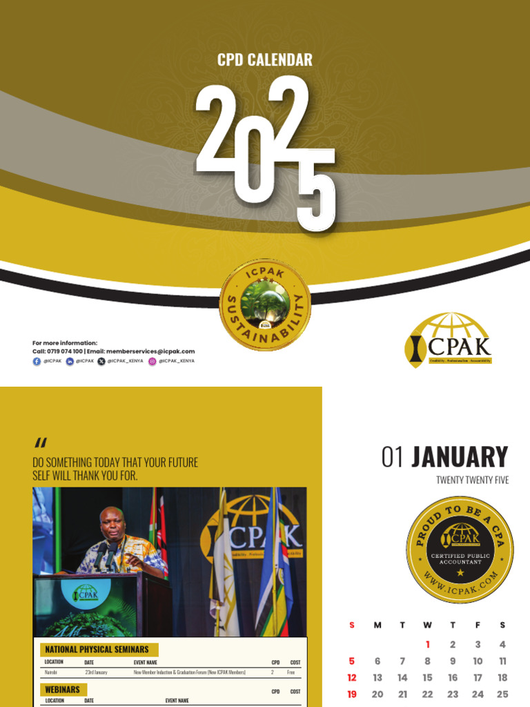 ICPAK CPD Calendar 2025 Overview | PDF | Audit | Accounting