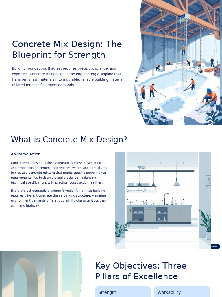 Concrete Mix Design The Blueprint For Strength | PDF | Concrete | Cement