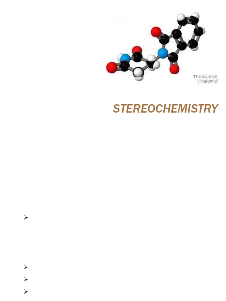 Lecture 5 Stereochemistry | PDF | Isomer | Chirality (Chemistry)
