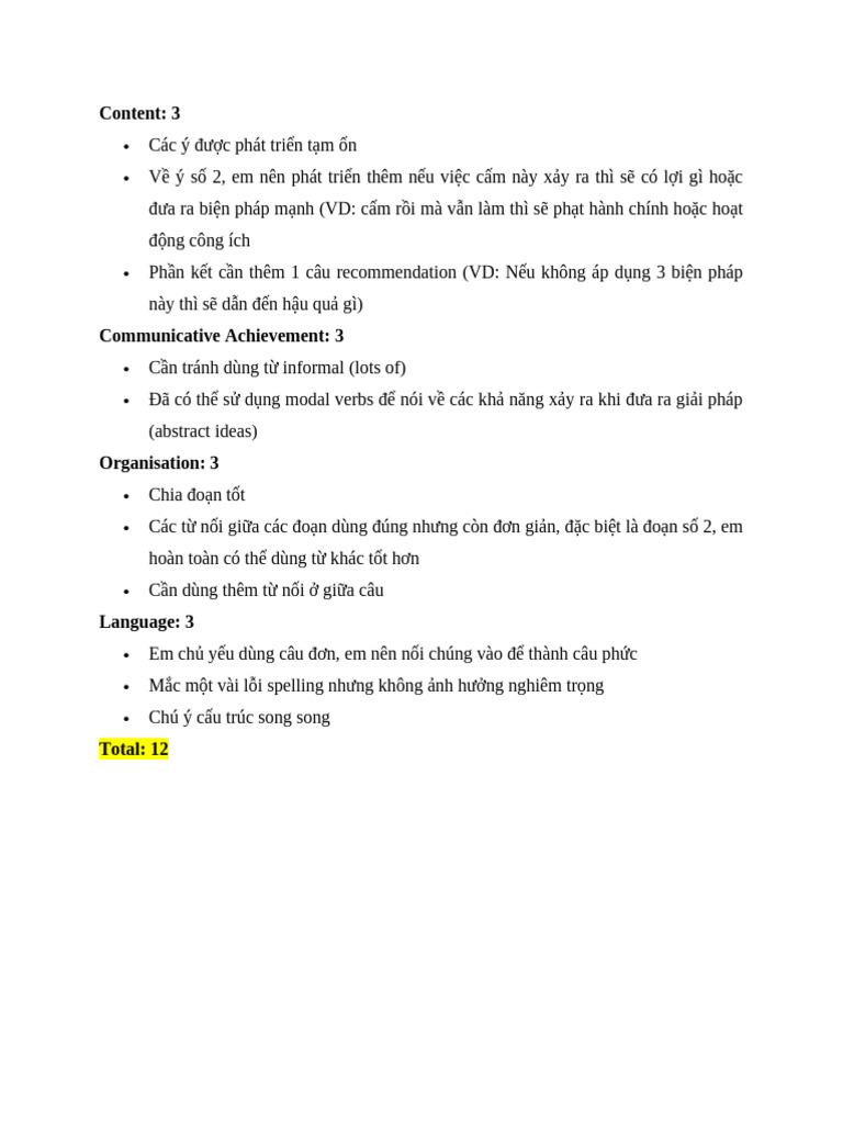 Trâm - Writing Unit 3 | PDF