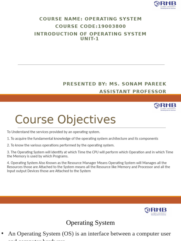 Unit-1-Introduction of Operating System | PDF | Operating System | Programming