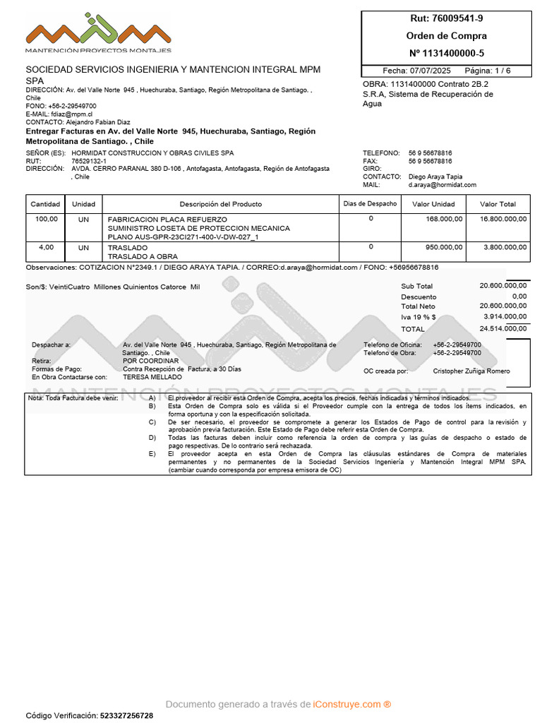 Documento 1131400000-5 | PDF | Daños y perjuicios | Factura
