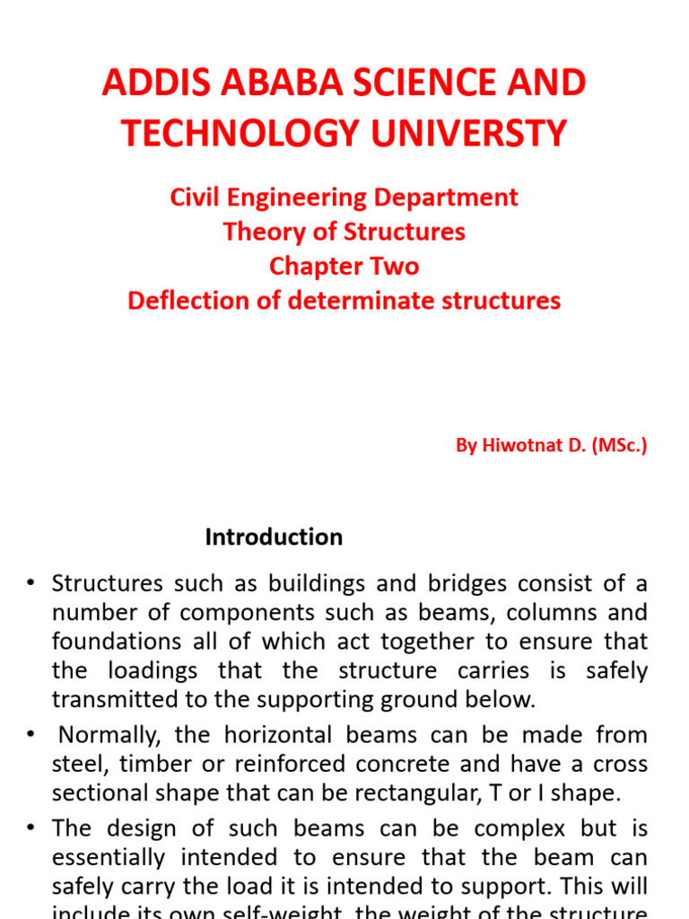 Chapter 2 Deflection of Beams | PDF | Beam (Structure) | Bending