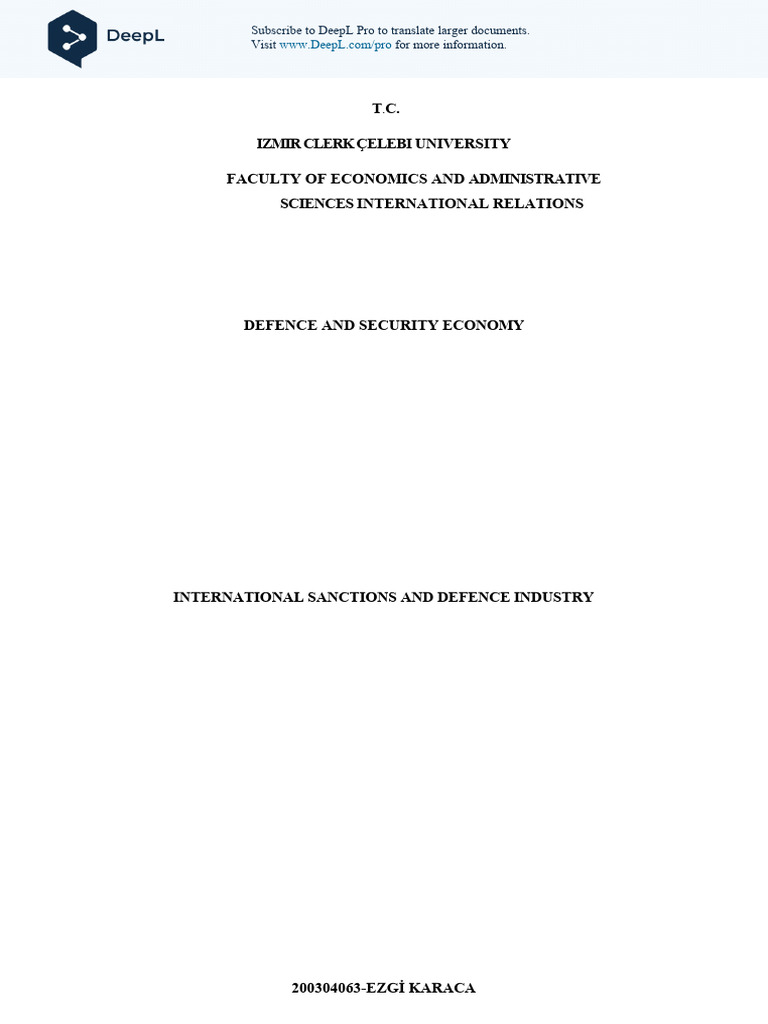 Economic Sanctions: Impact and Actors | PDF | International Relations ...
