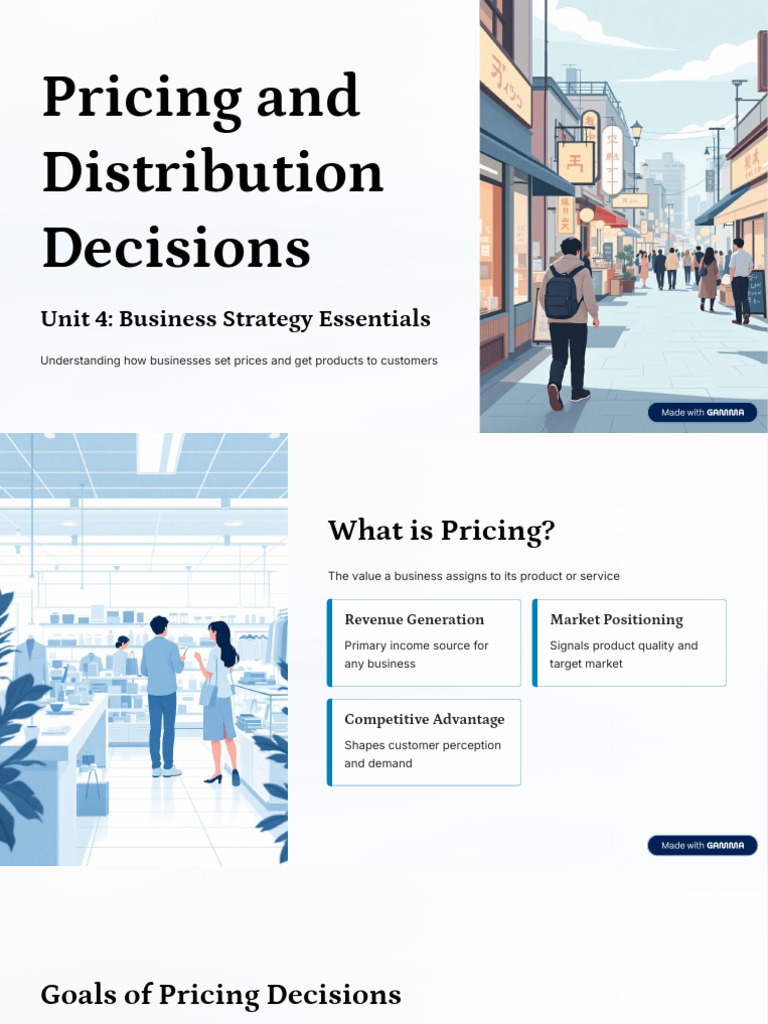 Pricing and Distribution Strategies Explained | PDF | Pricing | Market ...