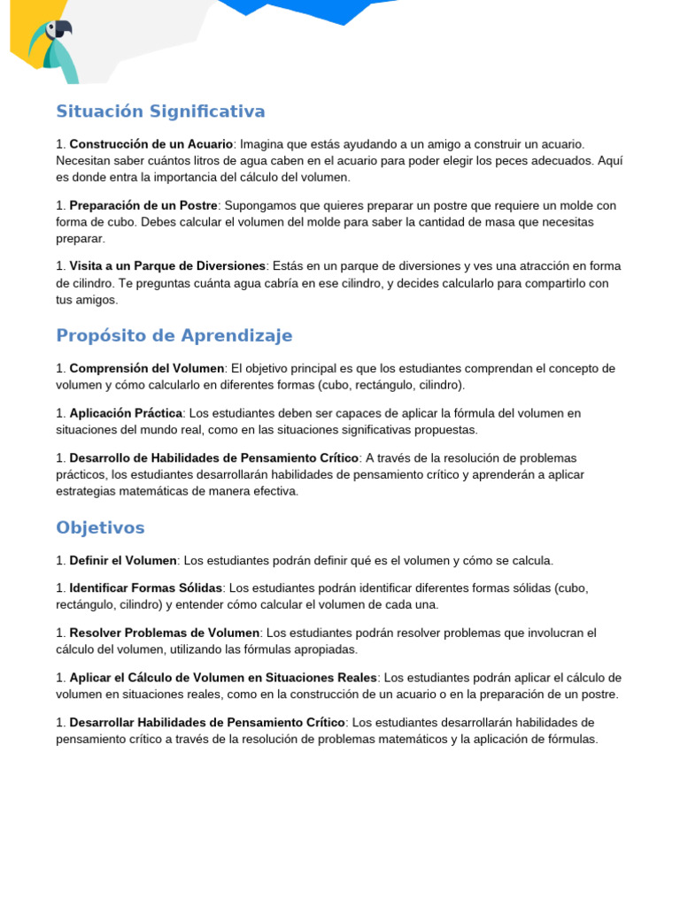 El Volumen y Su Aplicación | PDF